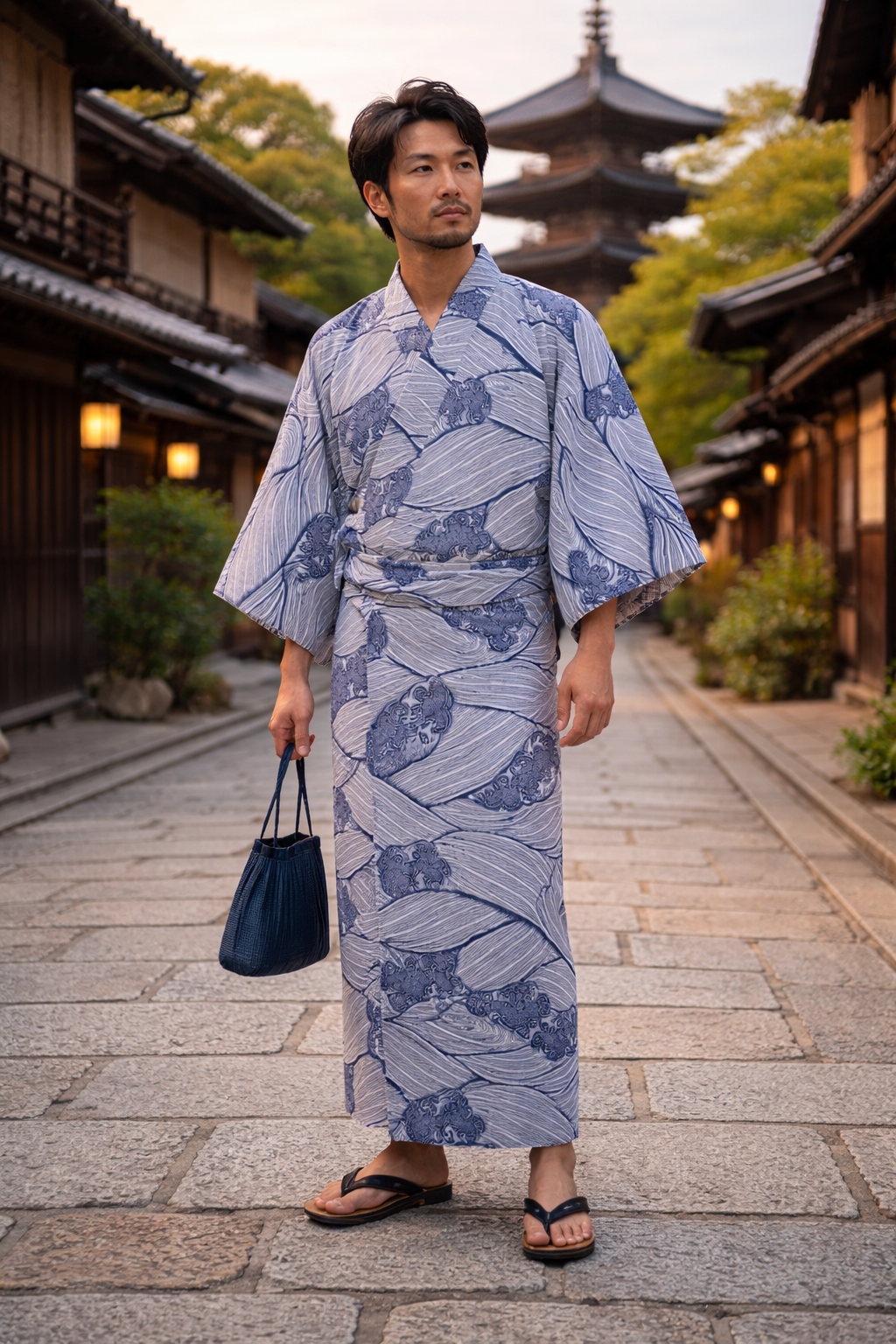 Men’s Yukata – Traditional Japanese Summer Kimono Robe – Made in Japan ...