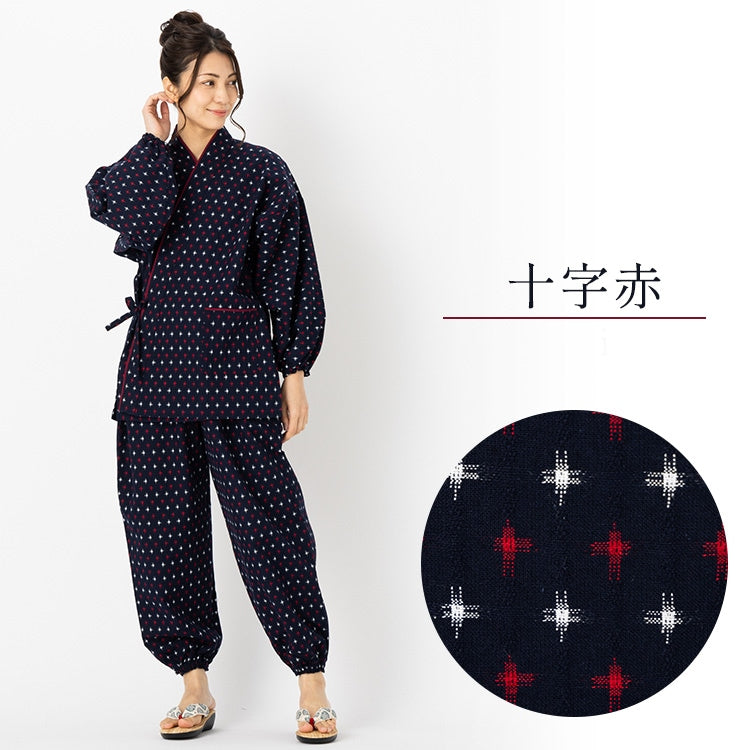 Women’s Samue “JyuujiAka” - Zen Wear - Made in Japan | BujindoShop ...